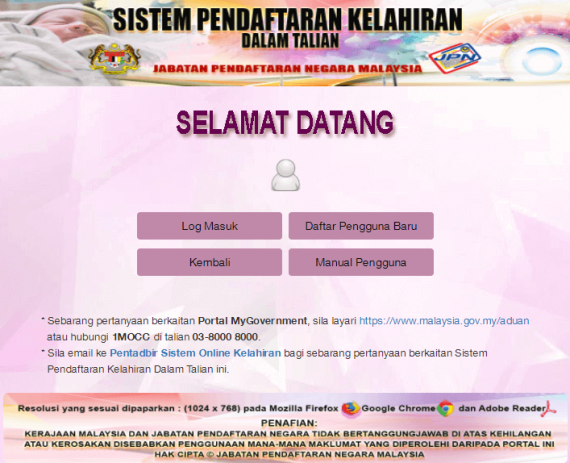 Baby Birth Registration Guide at JPN Counter and Online