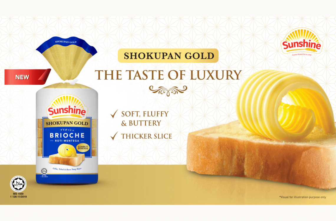 Sunshine Bakeries Debuts SHOKUPAN GOLD BRIOCHE Butter Loaf - January ...