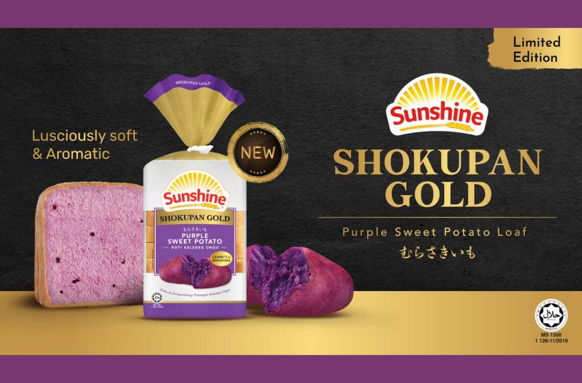 Sunshine Bakeries Launches SHOKUPAN GOLD Purple Sweet Potato Loaf - May ...